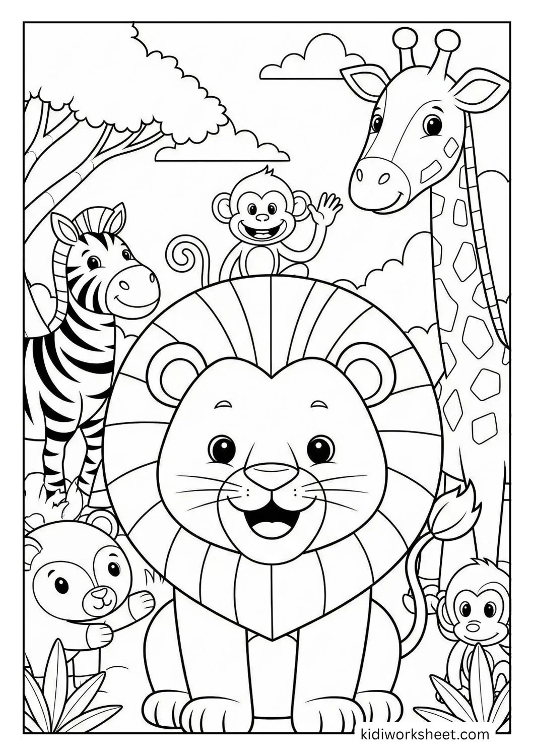 30 Free Printable Jungle Animal Coloring Pages 30 Free Printable Jungle Animal Coloring Pages