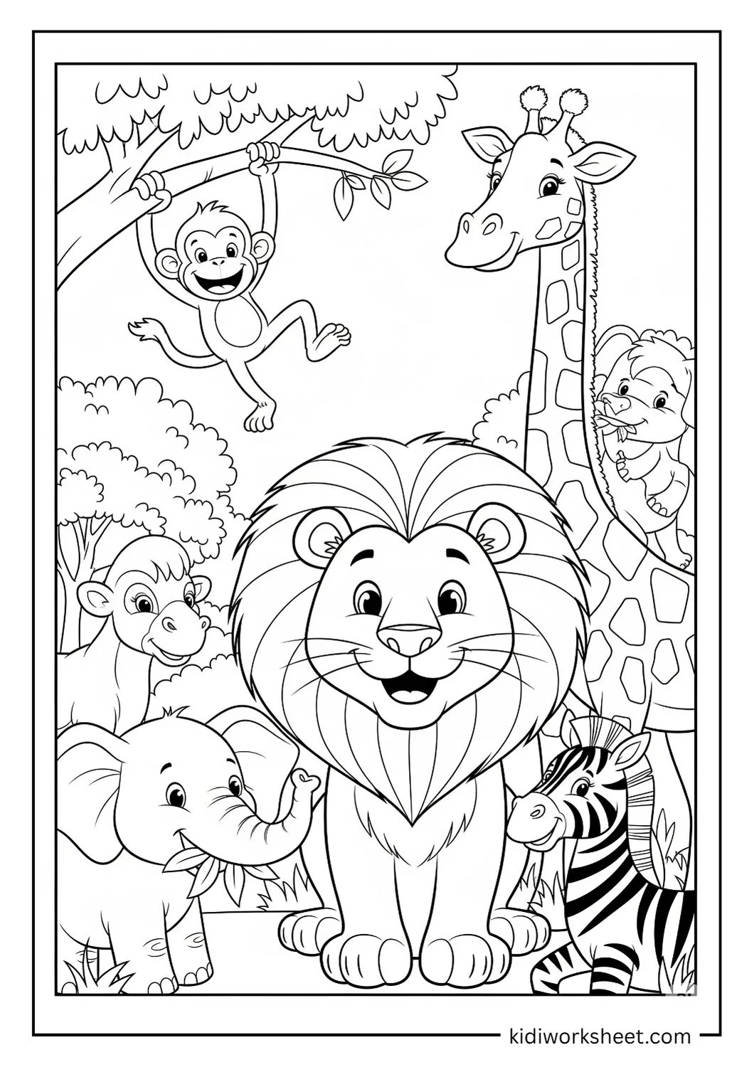 30 Free Printable Jungle Animal Coloring Pages 30 Free Printable Jungle Animal Coloring Pages